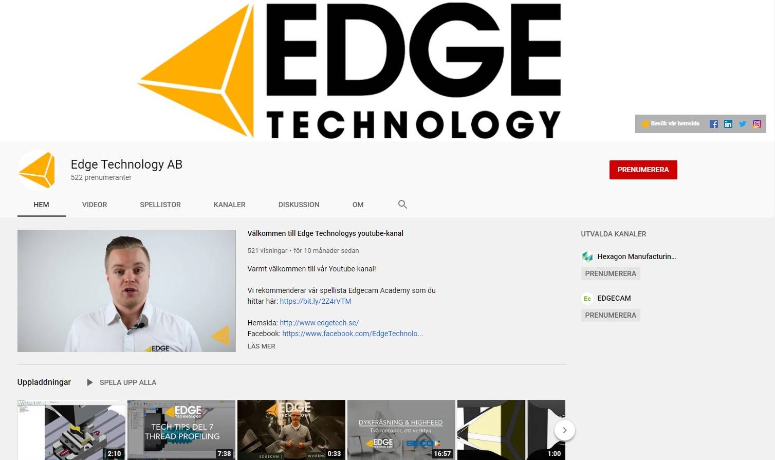 CAM-program och Lagerautomater | Edge Technology AB